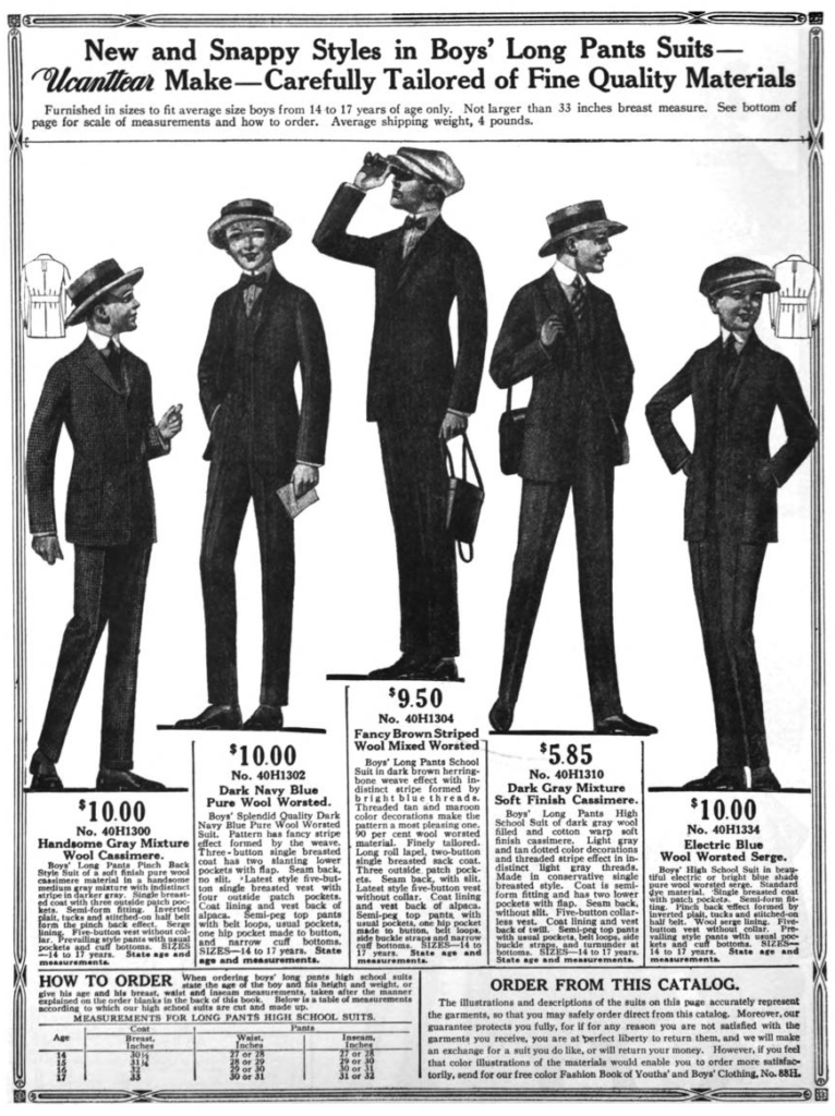 Sears catalogs, published between 1918 and 1920 – Put This On