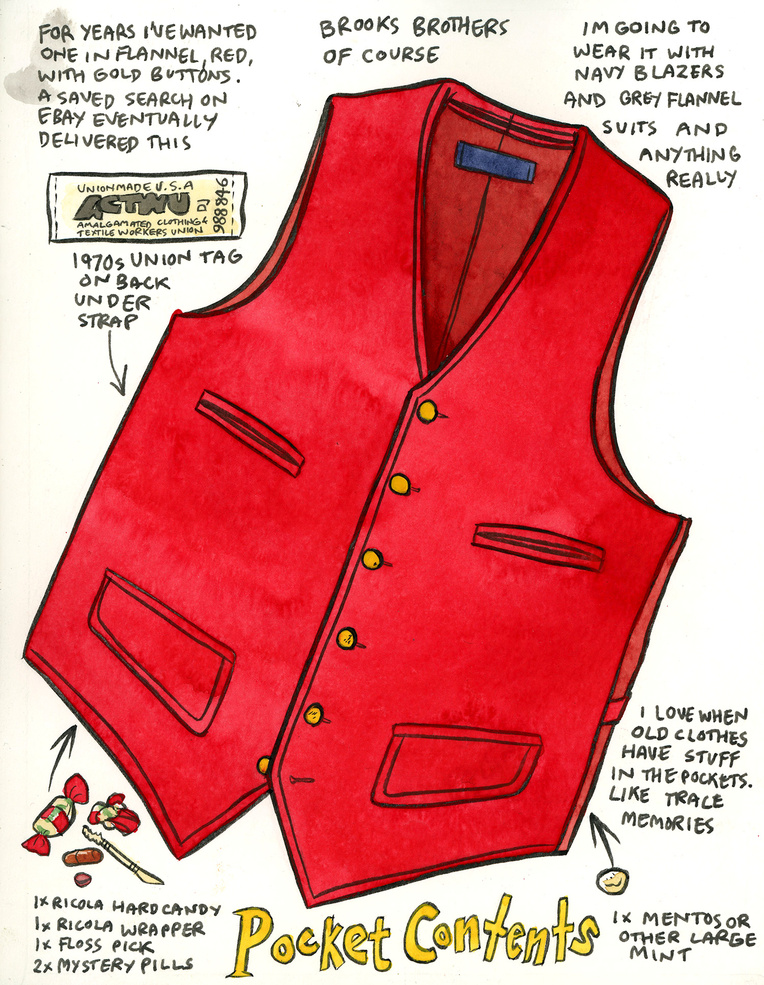 Style & Fashion Drawings: The Odd Vest – Put This On