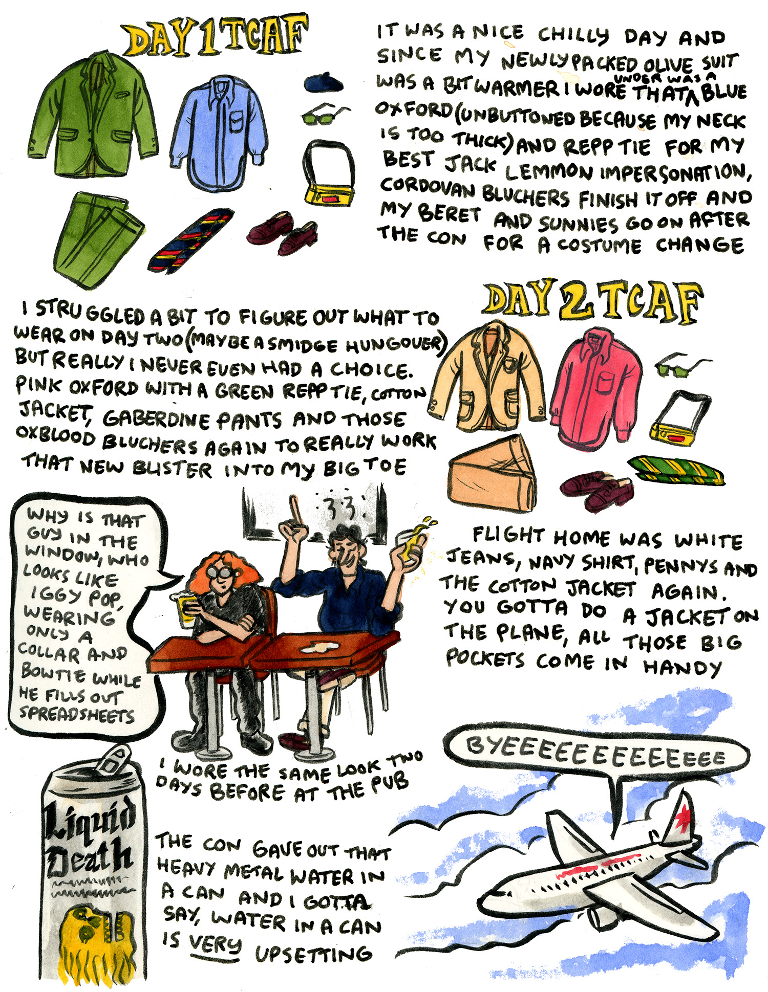 Style & Fashion Drawings: Thinking About Packing Continued – Put This On