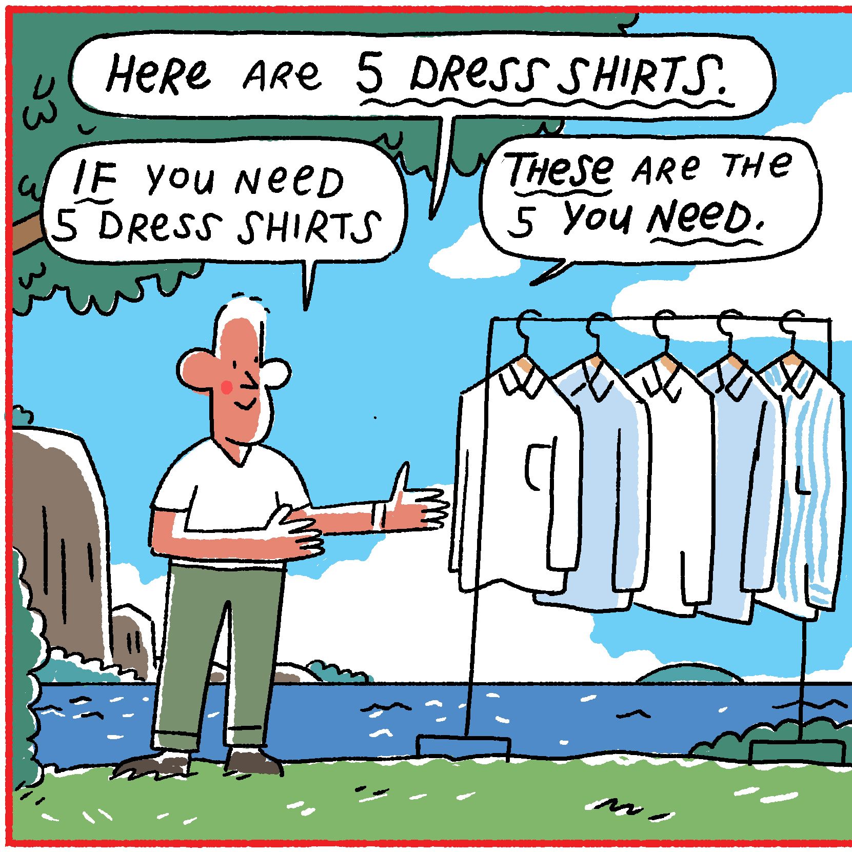 Style & Fashion Drawings: The Five Shirts You Need – Put This On