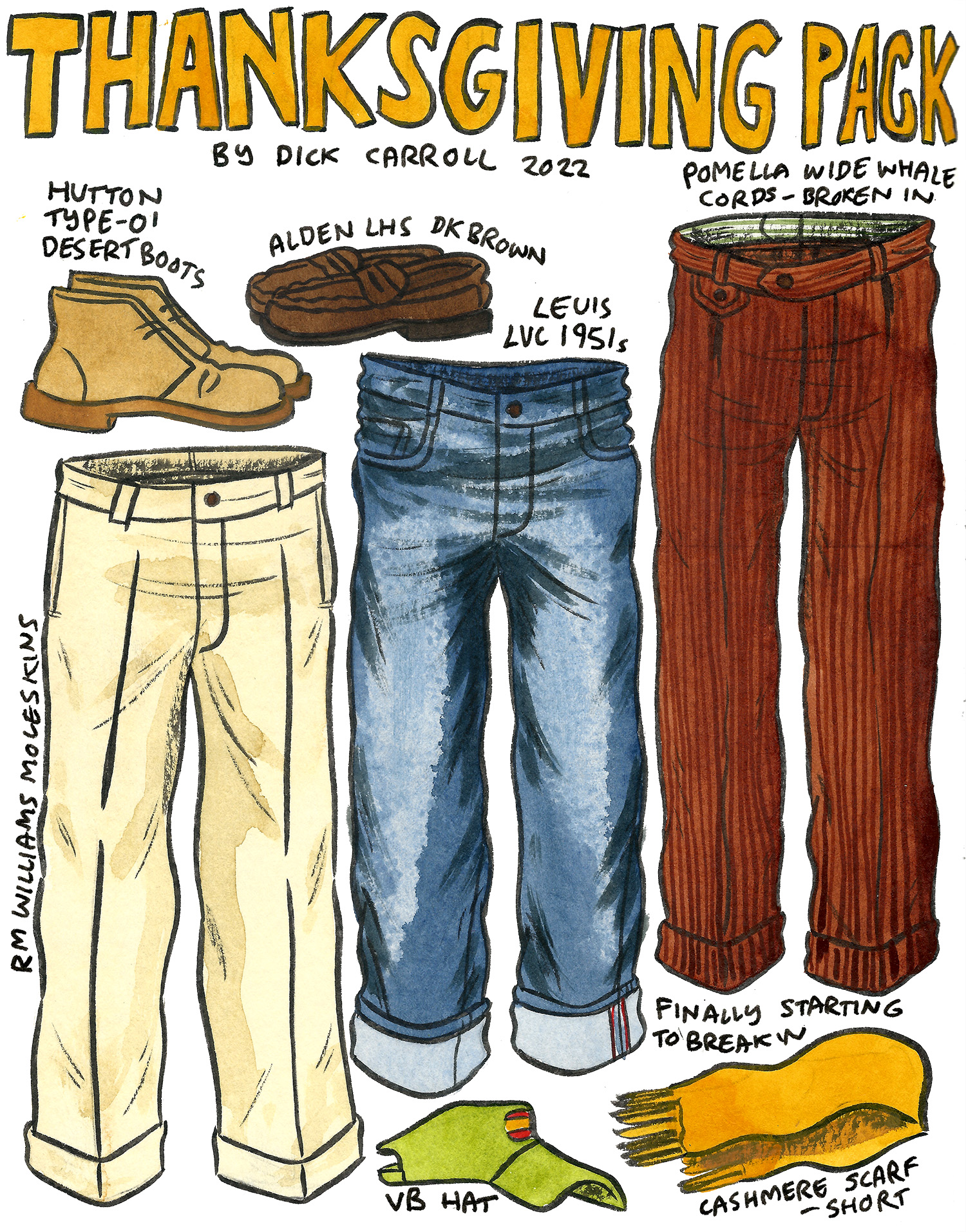 Style & Fashion Drawings: Thanksgiving Pack – Put This On