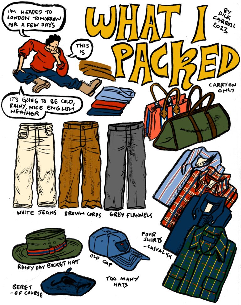 Style & Fashion Drawings: What I Packed – Put This On